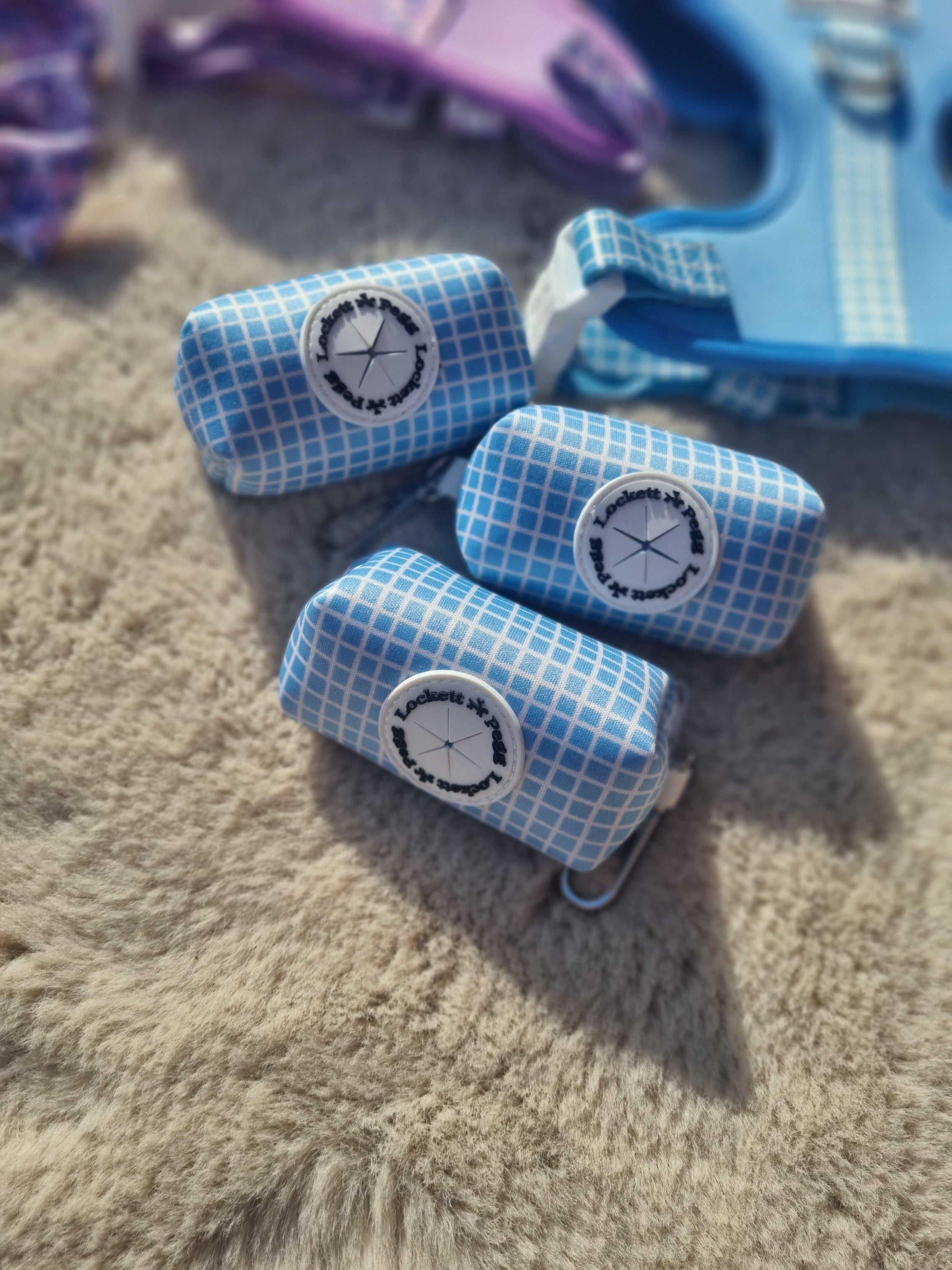 Sky Blue Dreams poo bag holder – Lockett & Pegg Dog Accessories